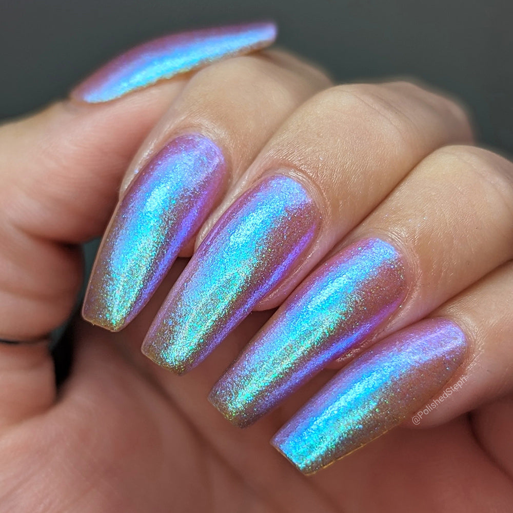 Lament - Aqua shimmer nail polish – EmilydeMolly