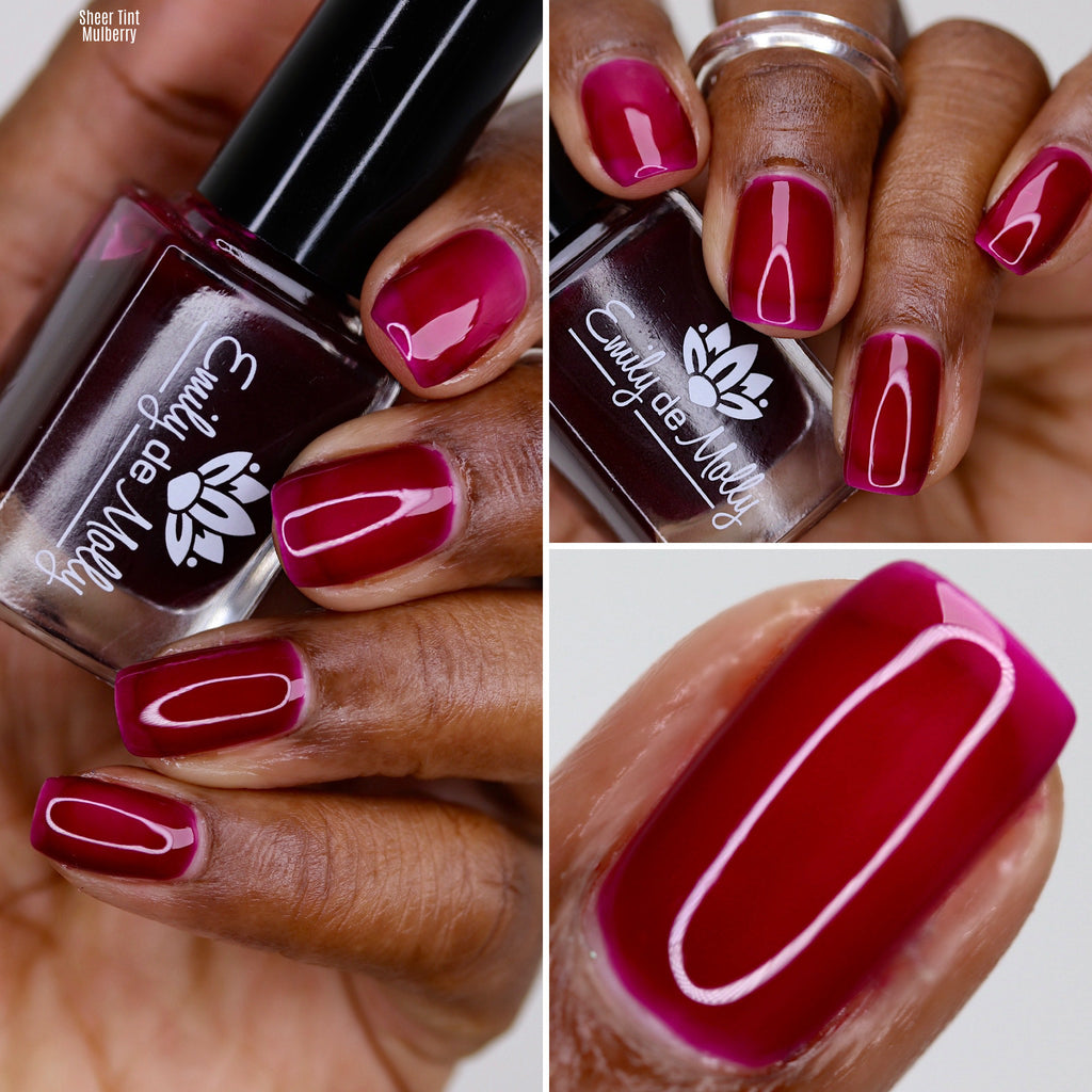 Sheer Tint Mulberry - A deep red jelly nail polish – EmilydeMolly